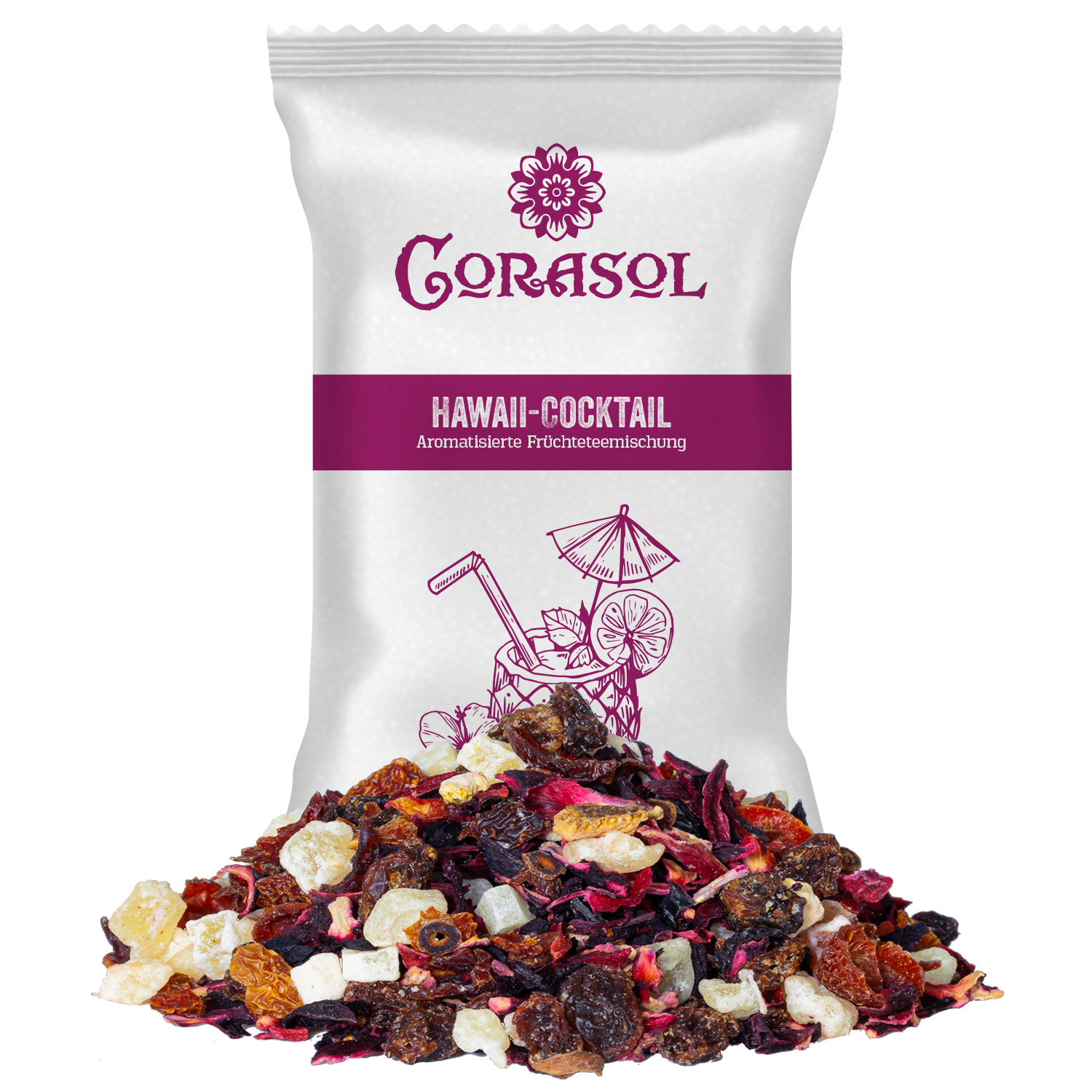 Hawaii-Cocktail, Aromatisierte Früchteteemischung, loser Tee ...